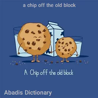a chip off the old block - معنی تخصصی در دیکشنری آبادیس