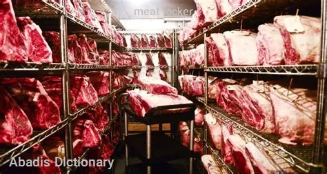 meat locker - معنی تخصصی در دیکشنری آبادیس