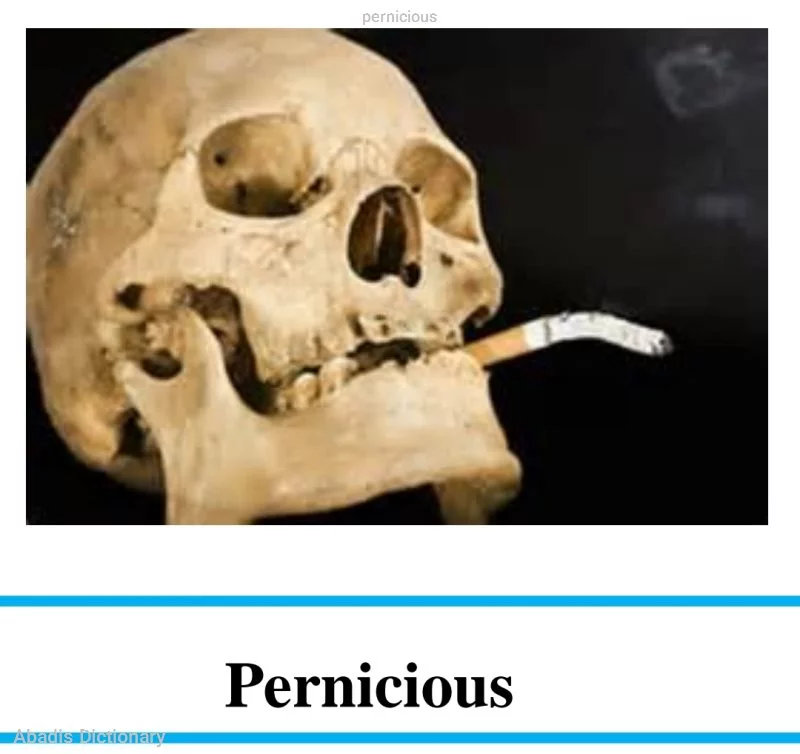 pernicious - معنی در دیکشنری آبادیس
