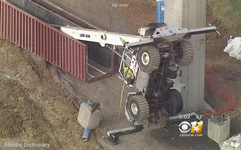 tip over - معنی تخصصی در دیکشنری آبادیس