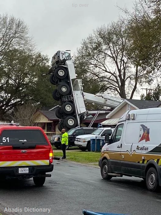 tip over - معنی تخصصی در دیکشنری آبادیس