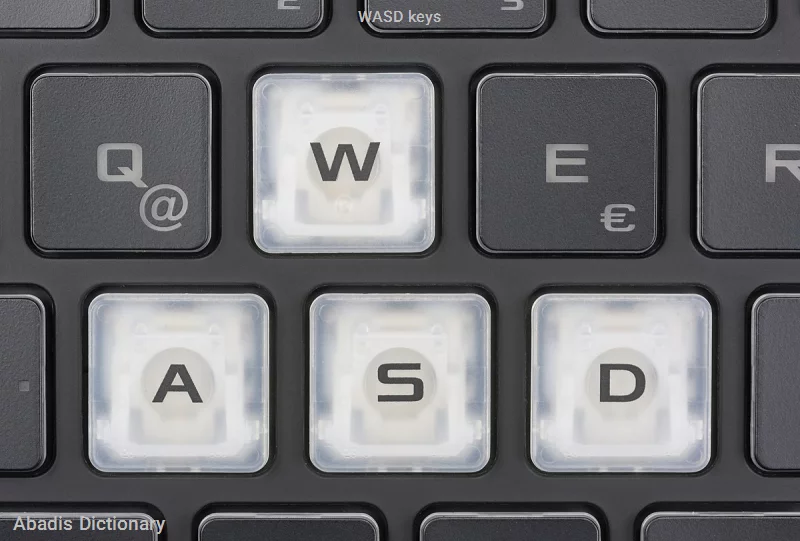 wasd keys - معنی تخصصی در دیکشنری آبادیس